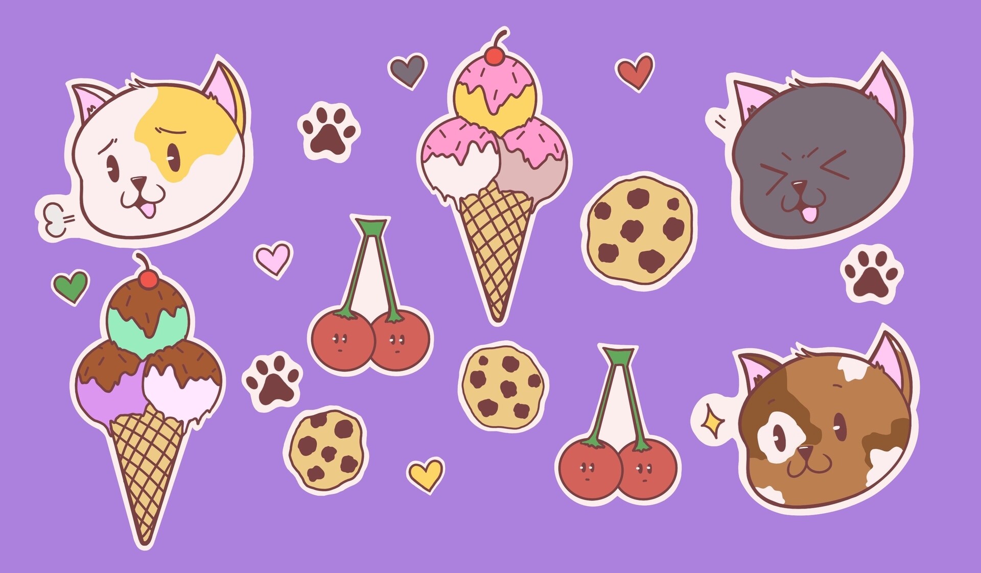ArtStation - Cute Cat Stickers
