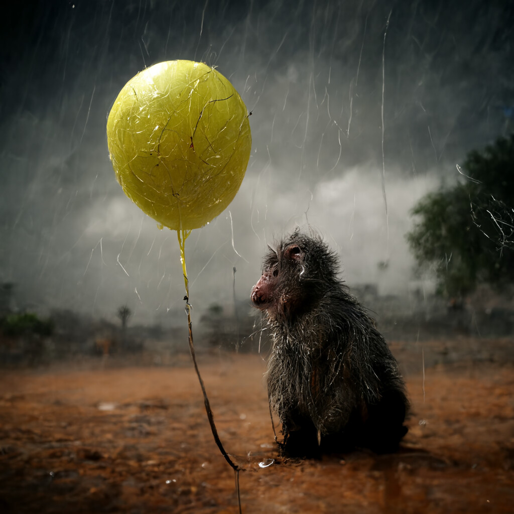 baboons with balloons