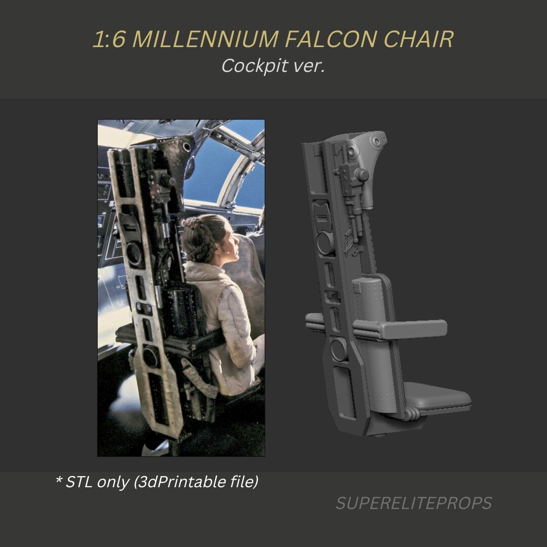 Jack Bautista / Super Elite Props / PSM - 1:6 Millennium Falcon NAV Chair with FREE stool ...