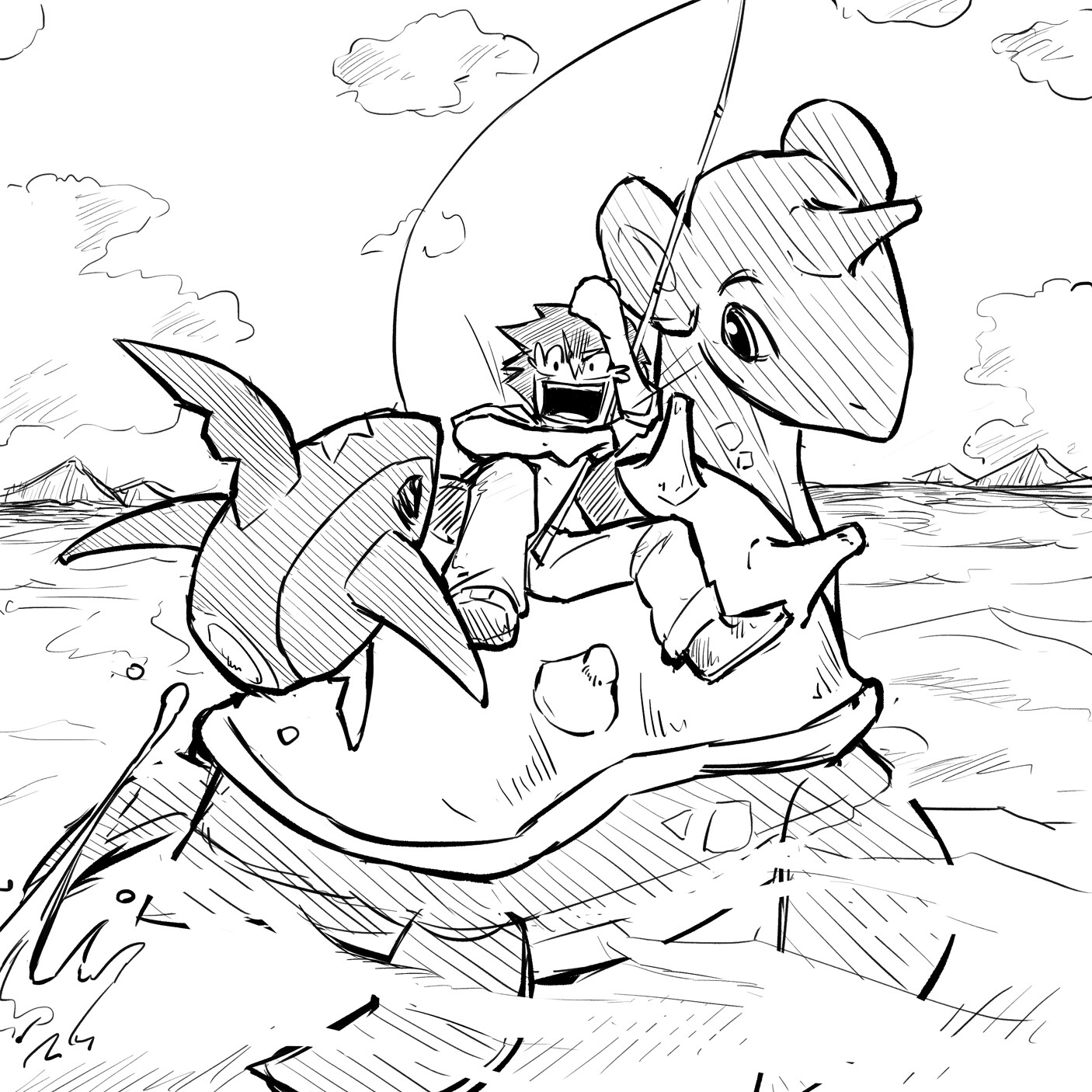 ArtStation - pokemon swim