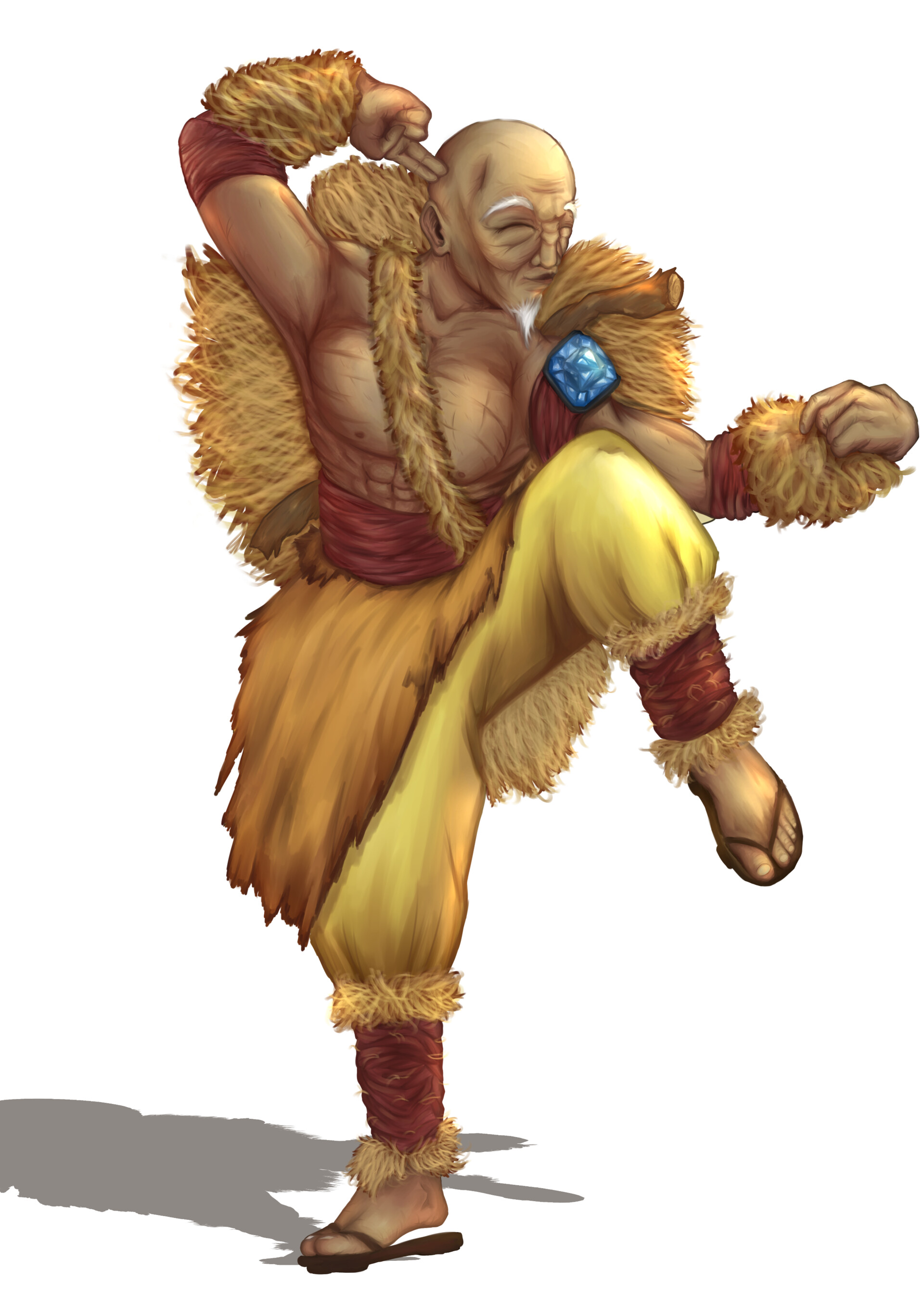 ArtStation - Rendering the Character Design of the Monk for DGPaint ...