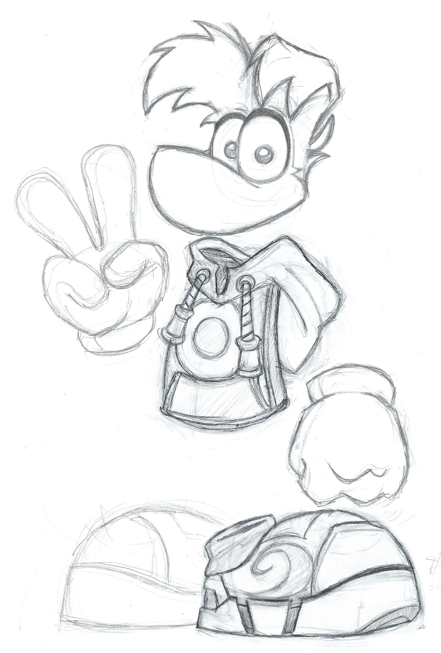 rayman coloring page printable