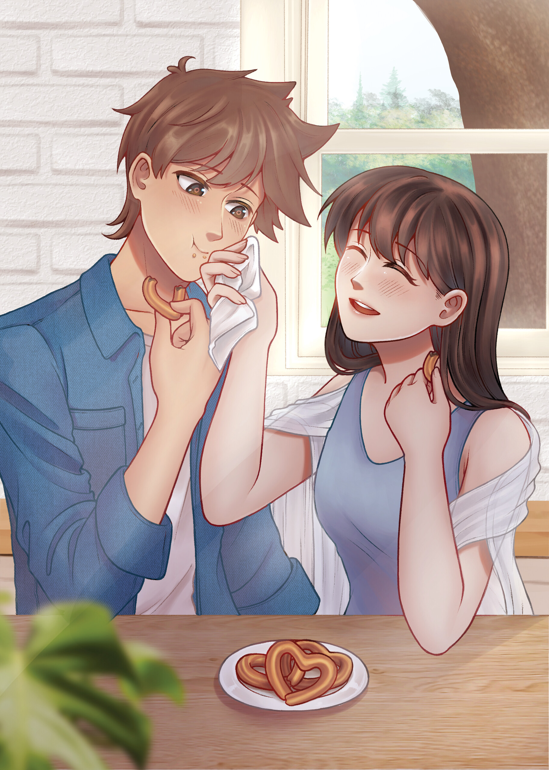 ArtStation - heart filled churros