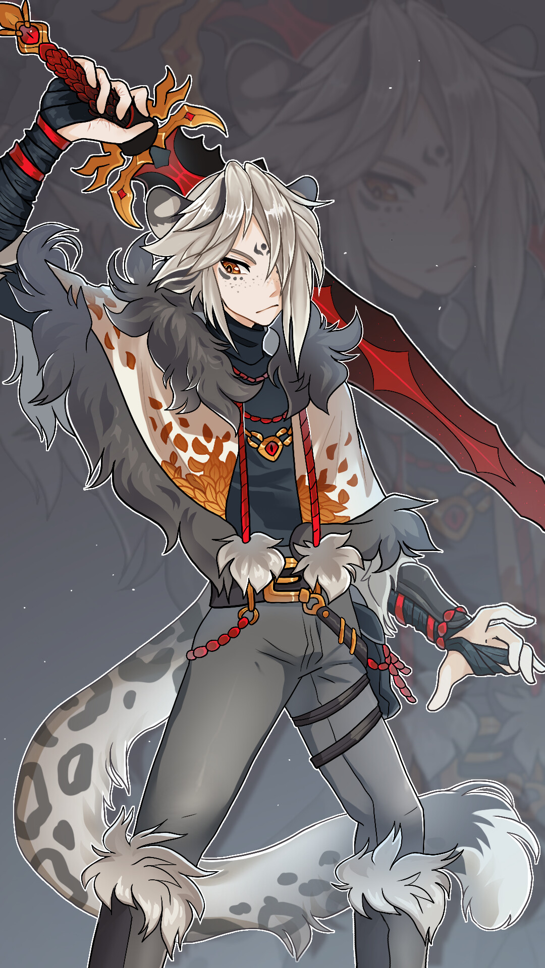 Snow Leopard Anime Drawings