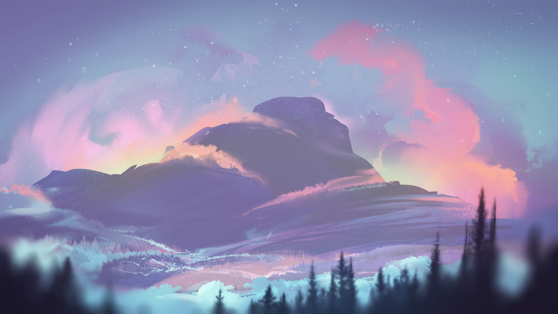 ArtStation - Mountain study