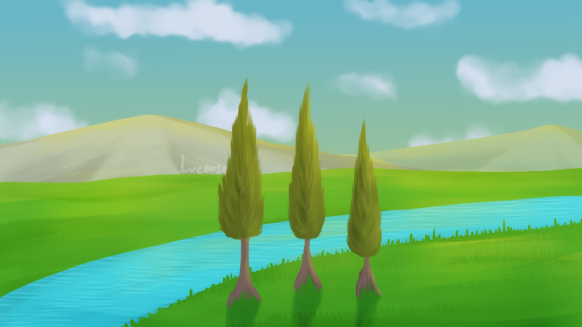 ArtStation - River Trees