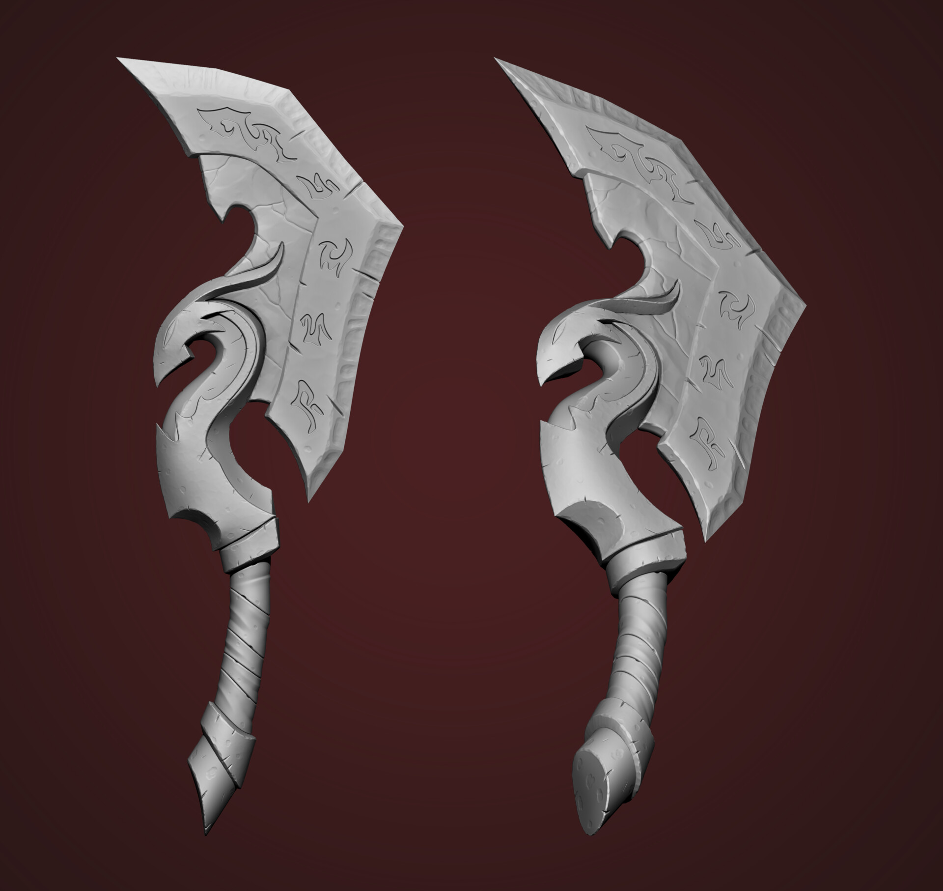 ArtStation - Stylized Dragon Axe