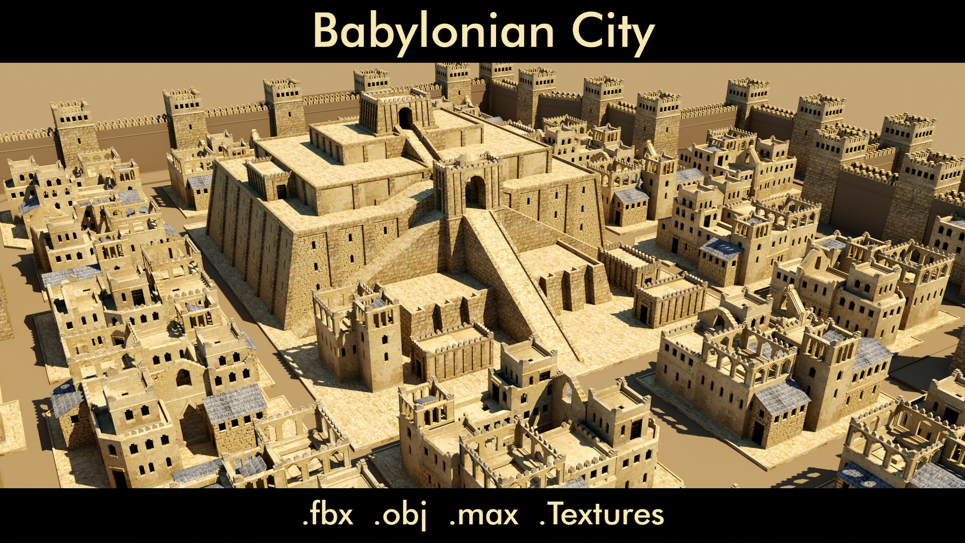 ArtStation - Babylonian City- 3d Model
