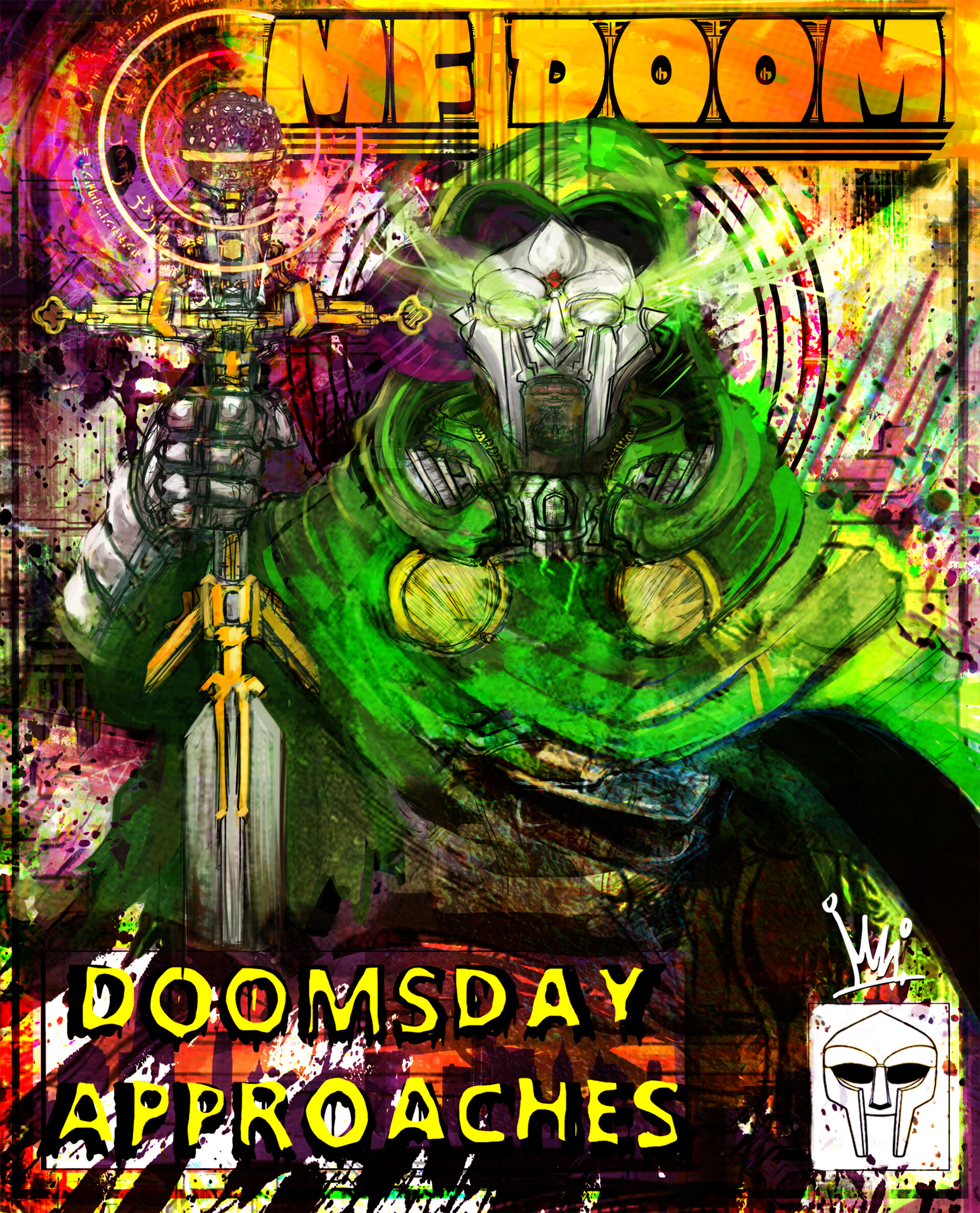 ArtStation - MF DOOM :: DOOMSDAY Tribute Comic Cover