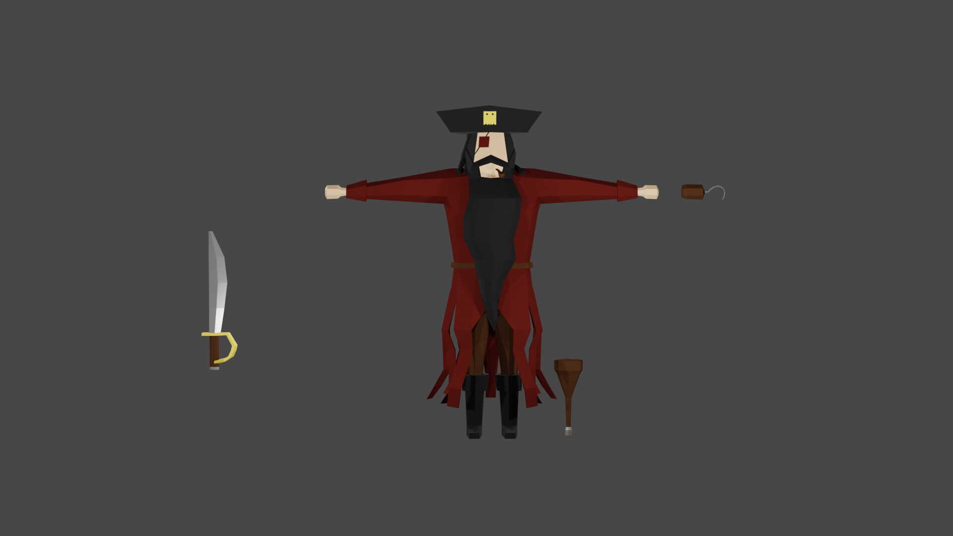 ArtStation - 3D Low Poly Pirate