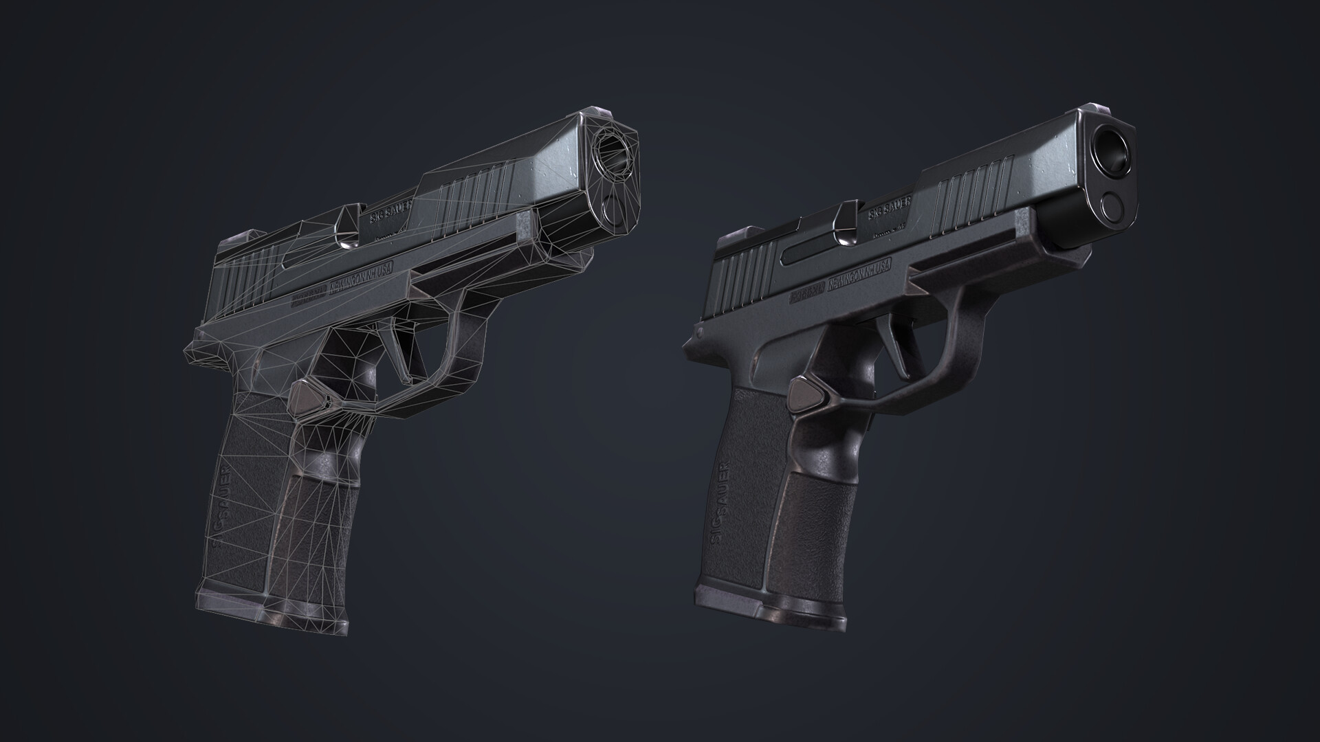 ArtStation - Female soilder-Gun P365XL