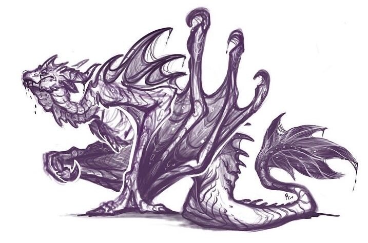 ArtStation - Digital dragon sketch