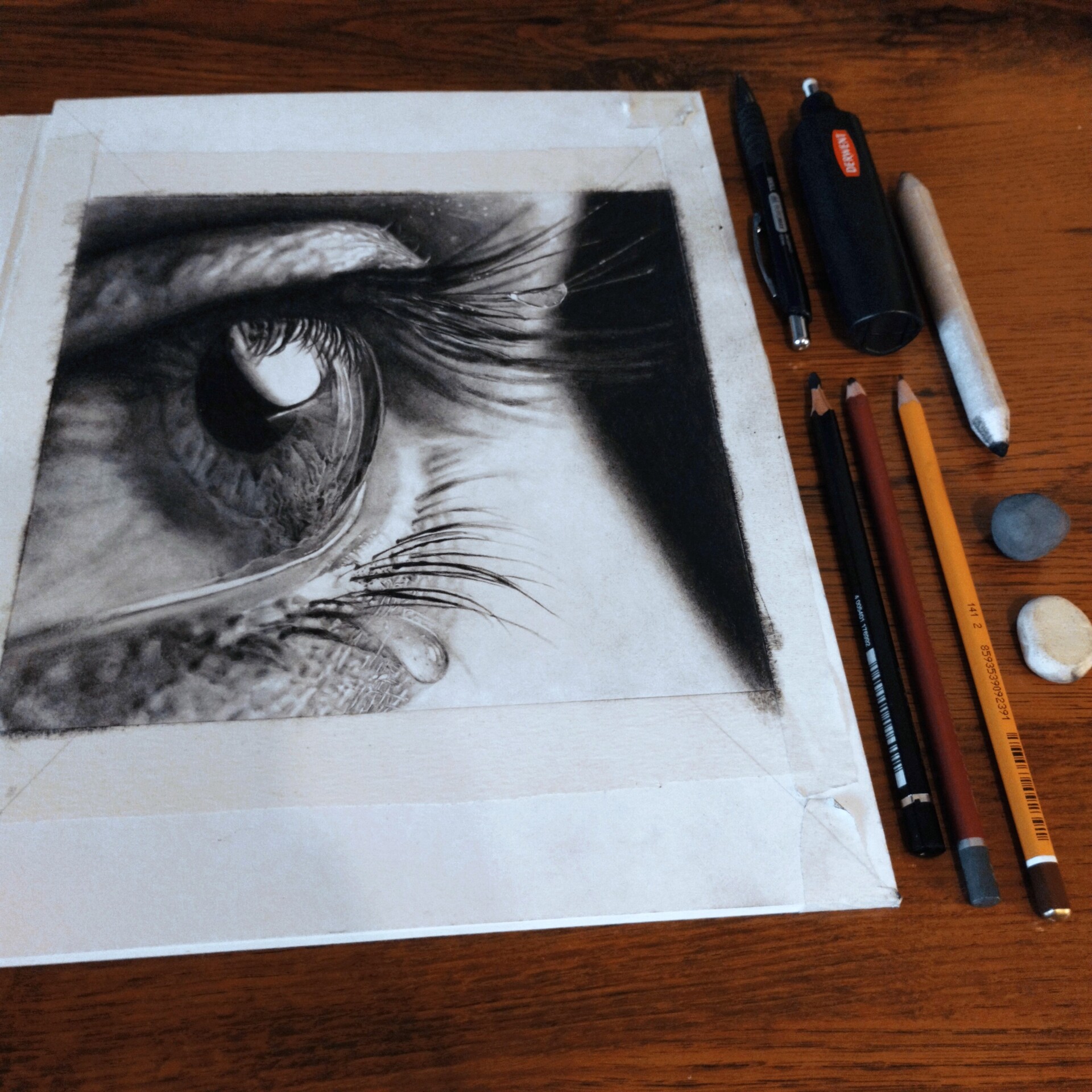 ArtStation - Realistic Eye Graphite Drawing