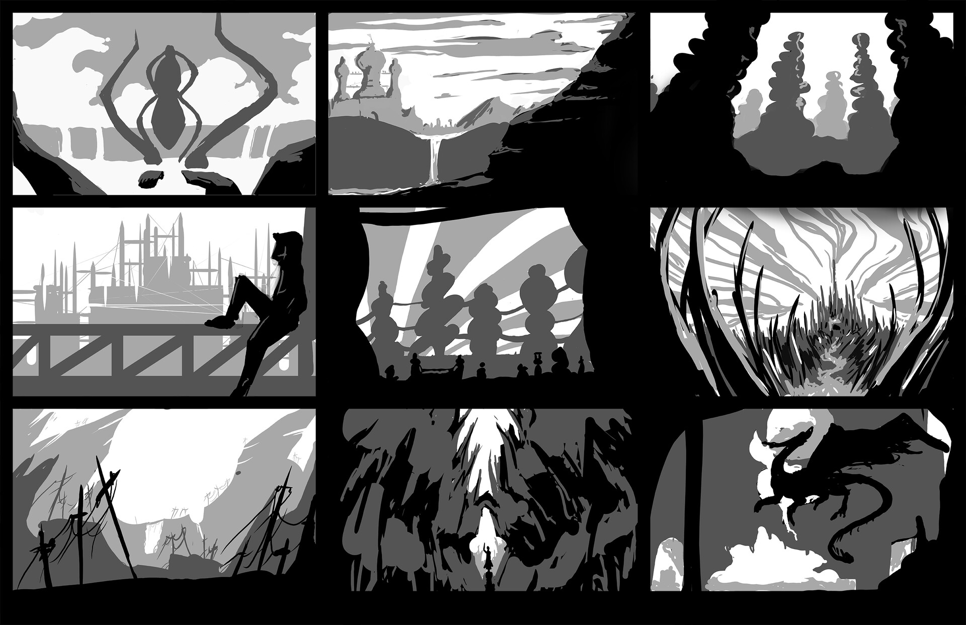 ArtStation - environment concept thumbnails