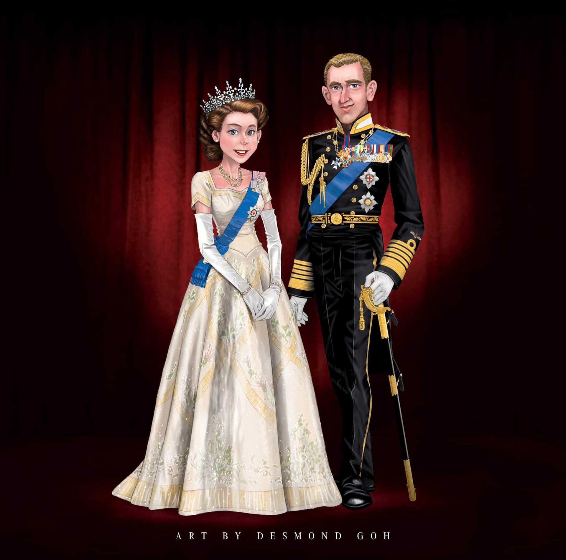 ArtStation - Elizabeth II & Prince Philip