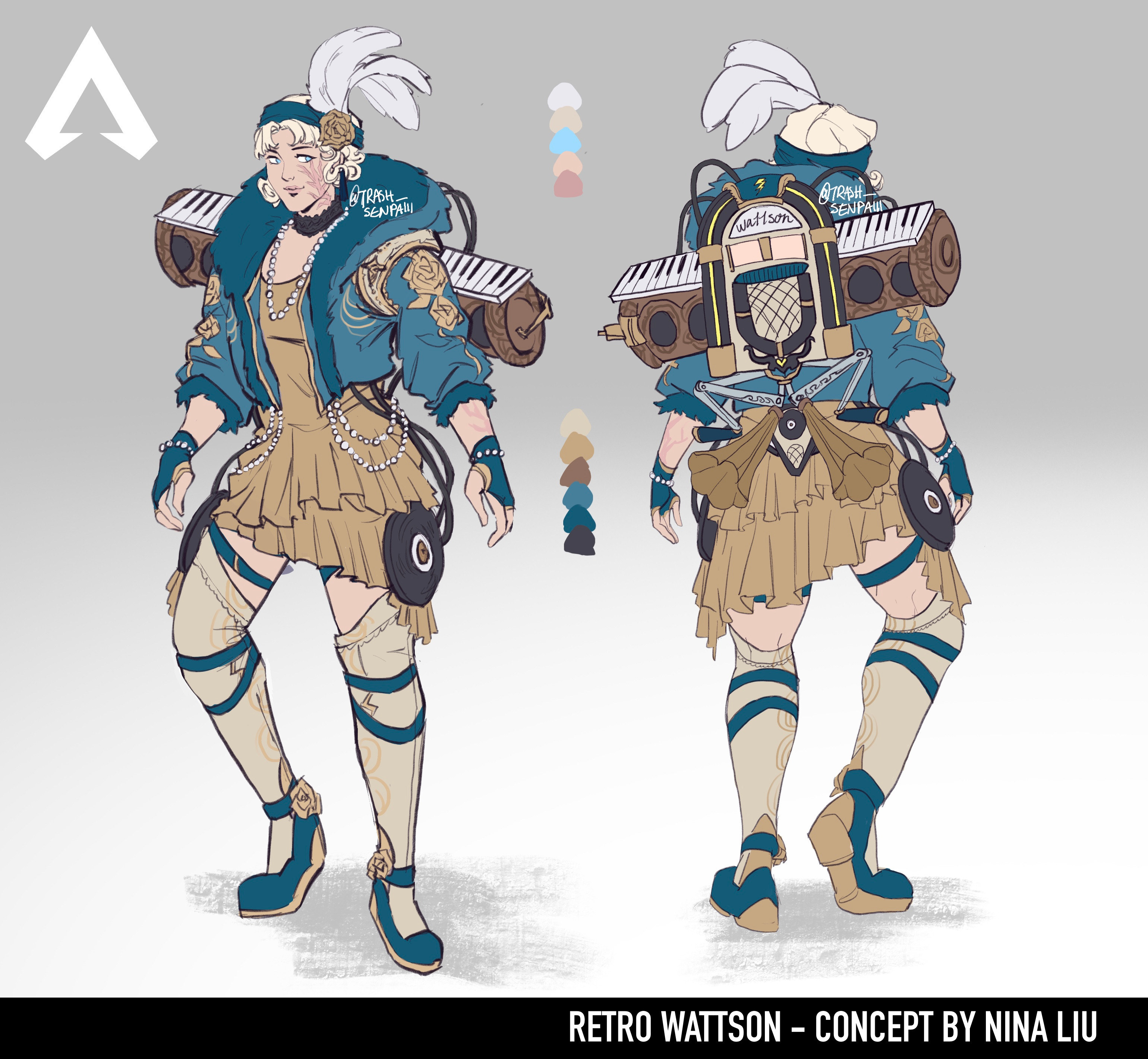 Nina Liu - Wattson Apex Legends fan skin concept