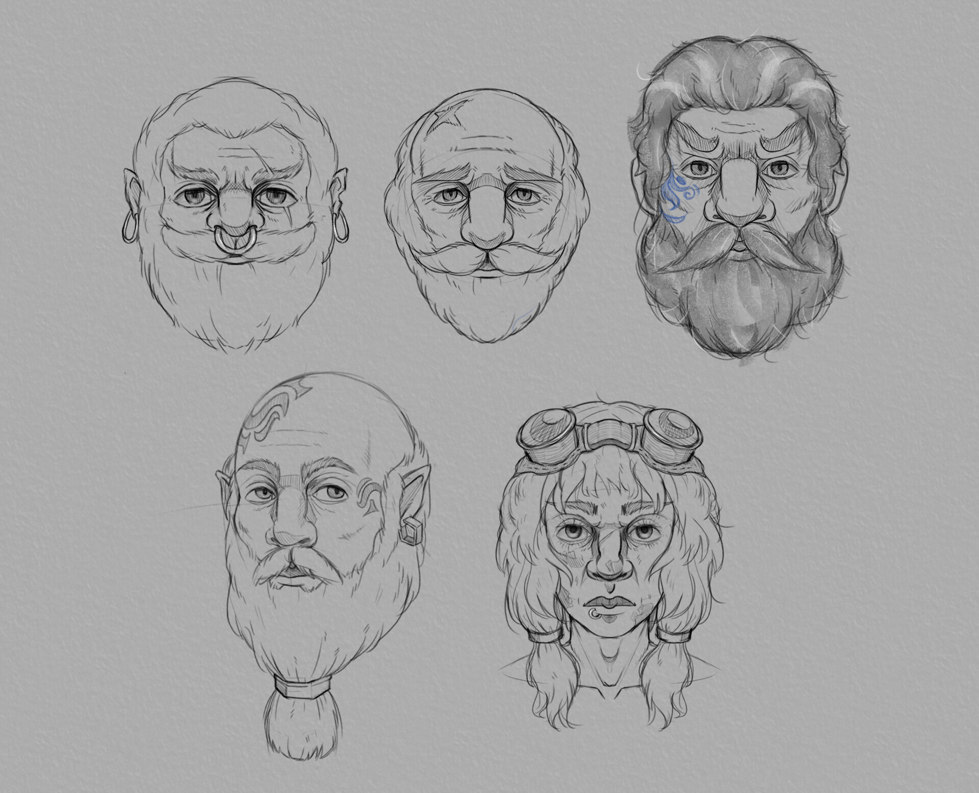 ArtStation - Dwarf Heads