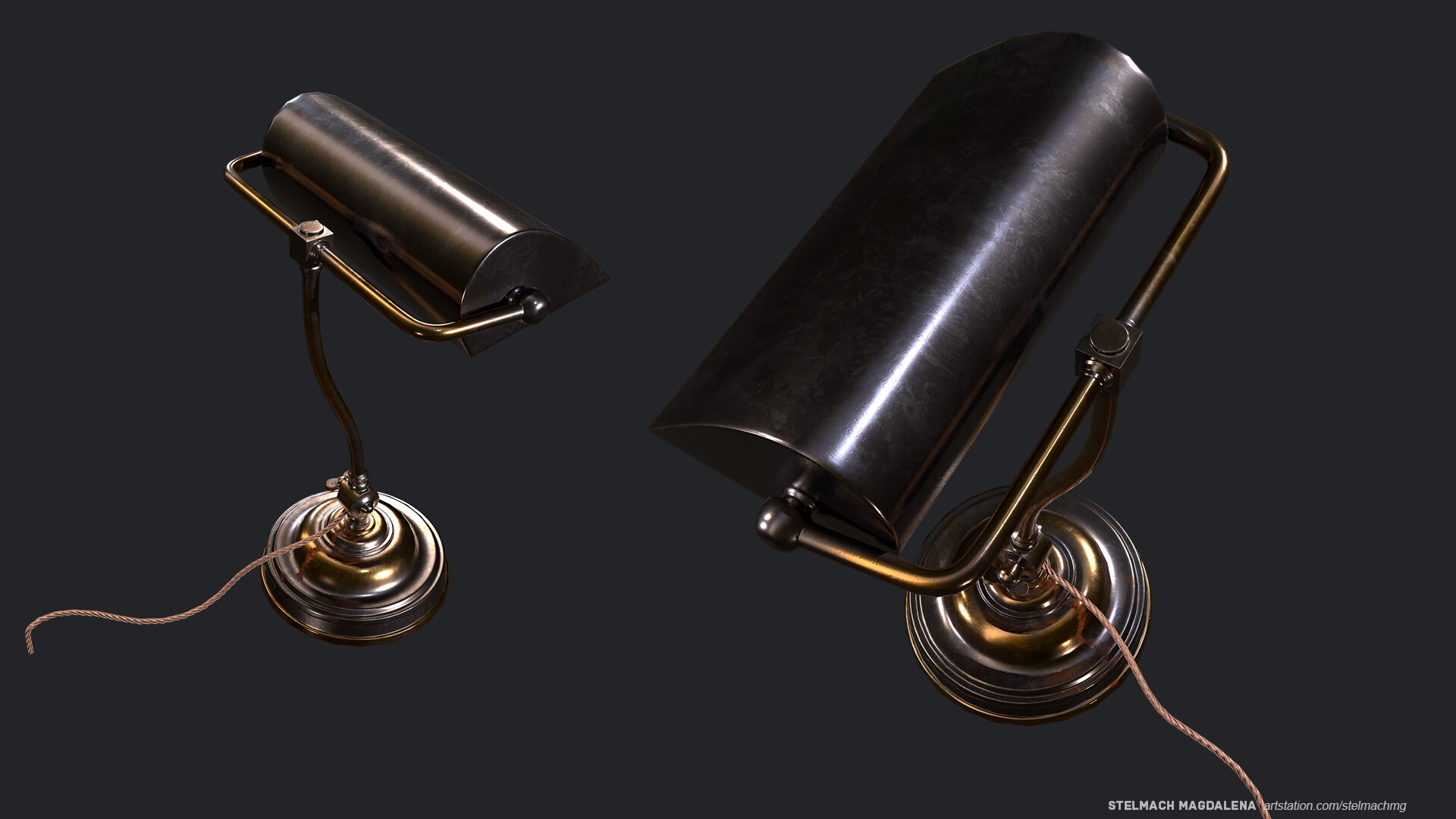 Magdalena Stelmach - Antique copper desk light