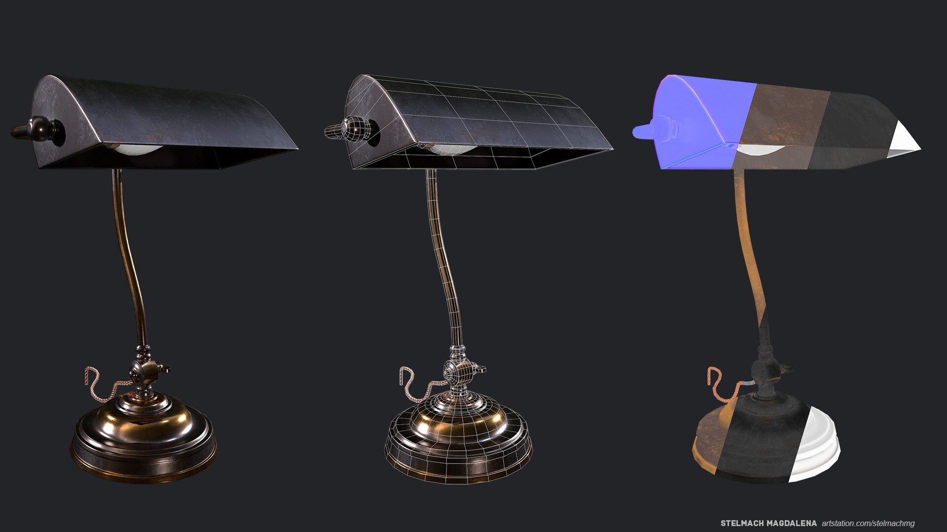 Magdalena Stelmach - Antique copper desk light