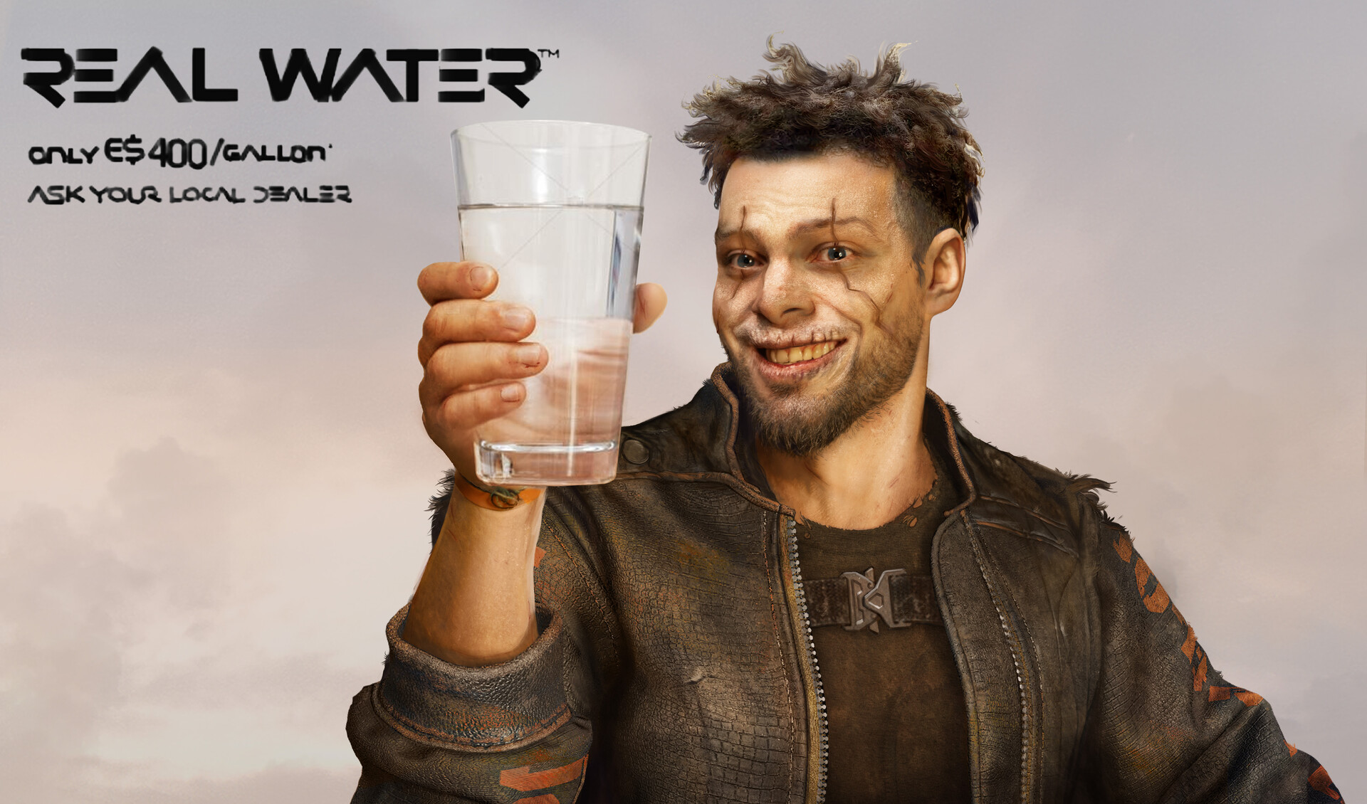 Luke Poller - Cyberpunk 2077 - In Game Ads - Real Water