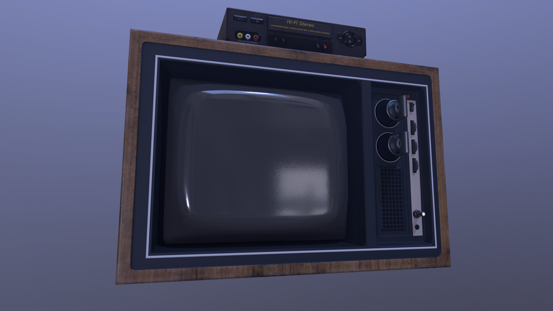 ArtStation - Retro TV and recorder