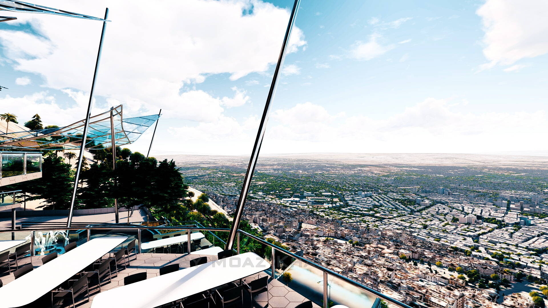 Moaz Khabaity - Restaurant Qasioun Moon in Qasioun Mountain