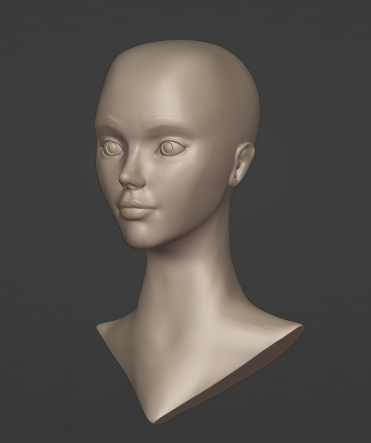 ArtStation - Woman-head sculpt from scratch