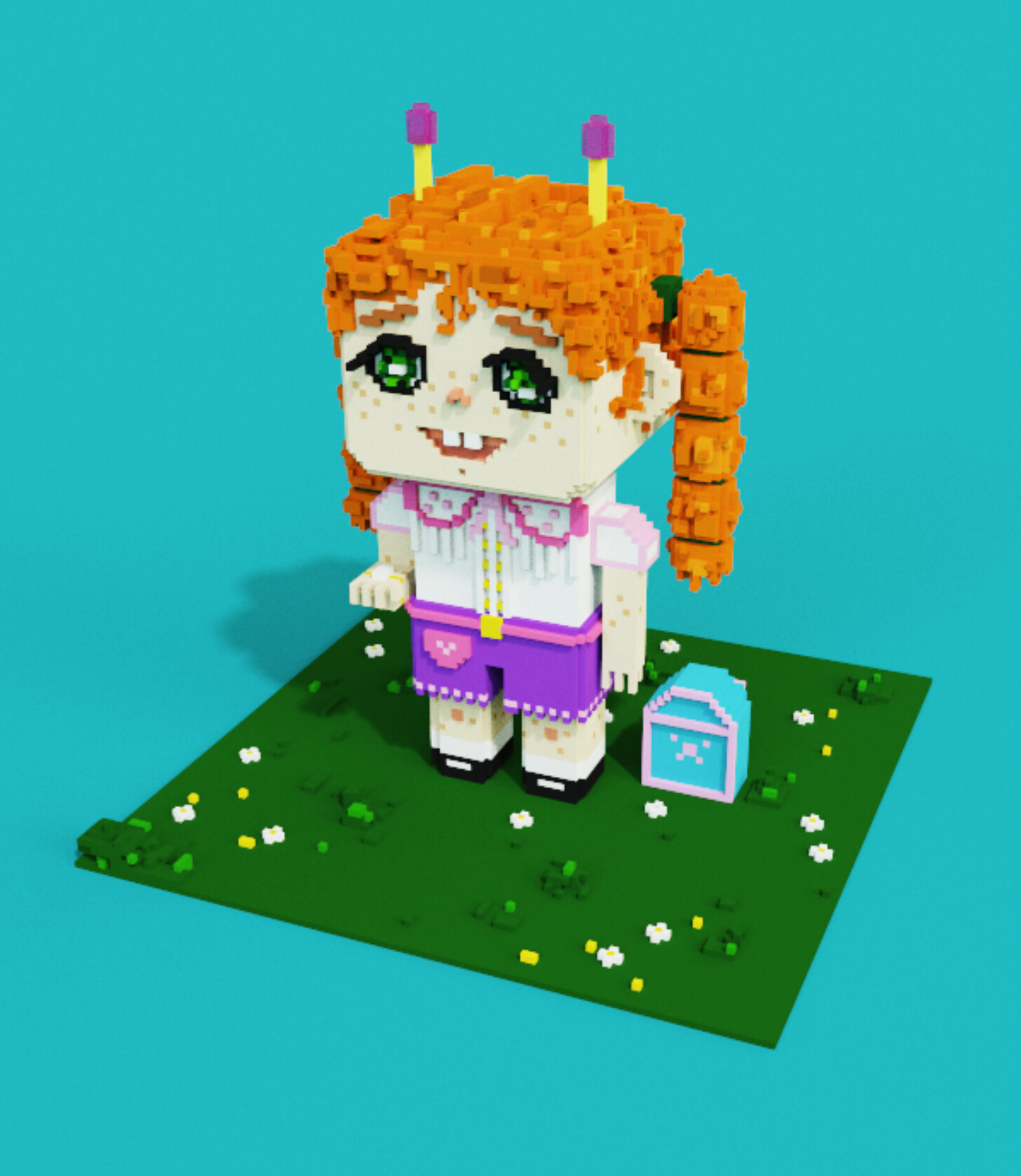 ArtStation - Voxel girl