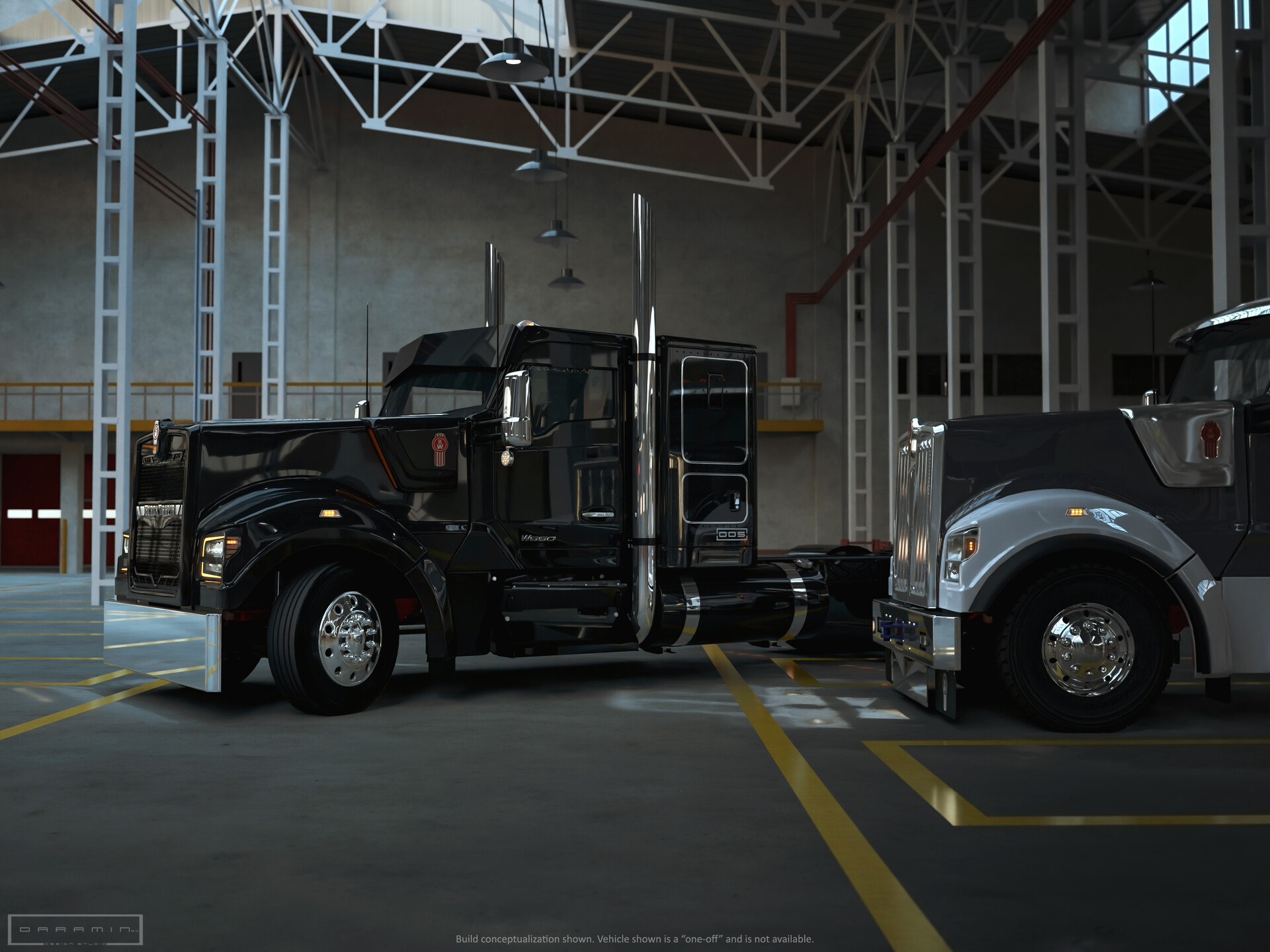Custom Black Kenworth