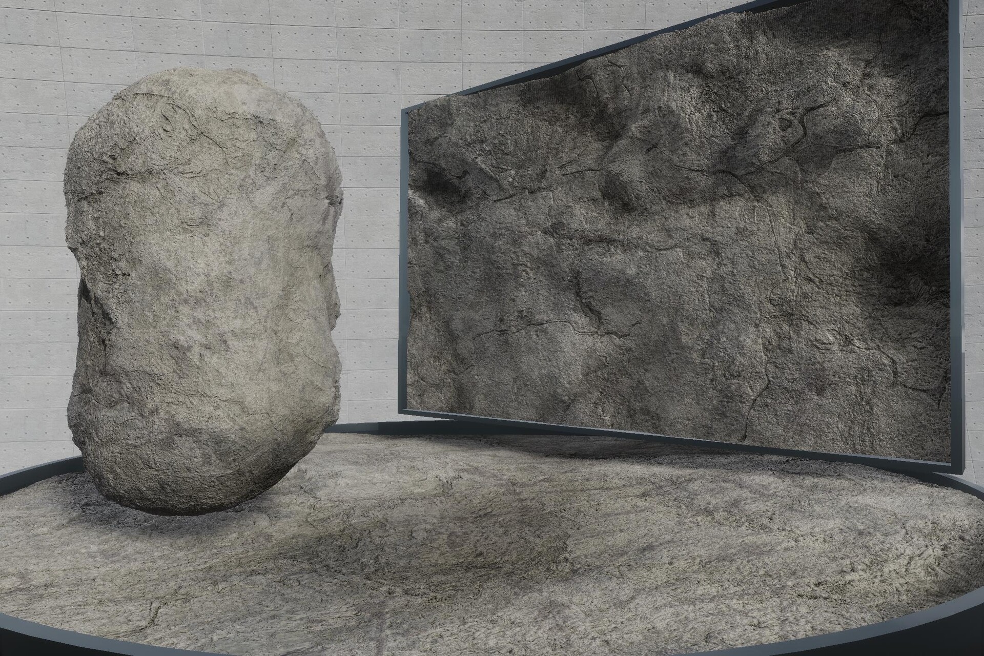 ArtStation - Rocky Cliff 1 (grey dry rock with visible cracks)