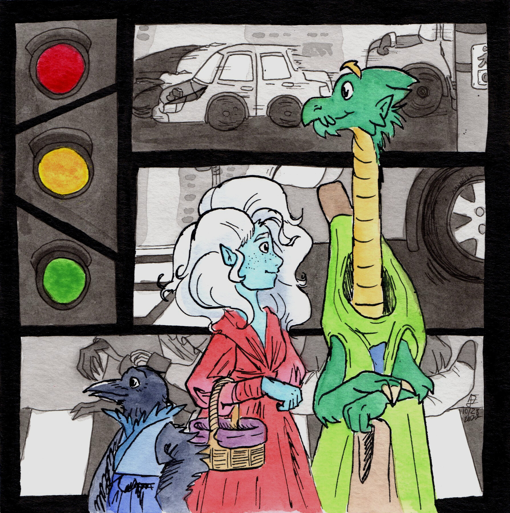 ArtStation - DrawTober 28: Road Safety