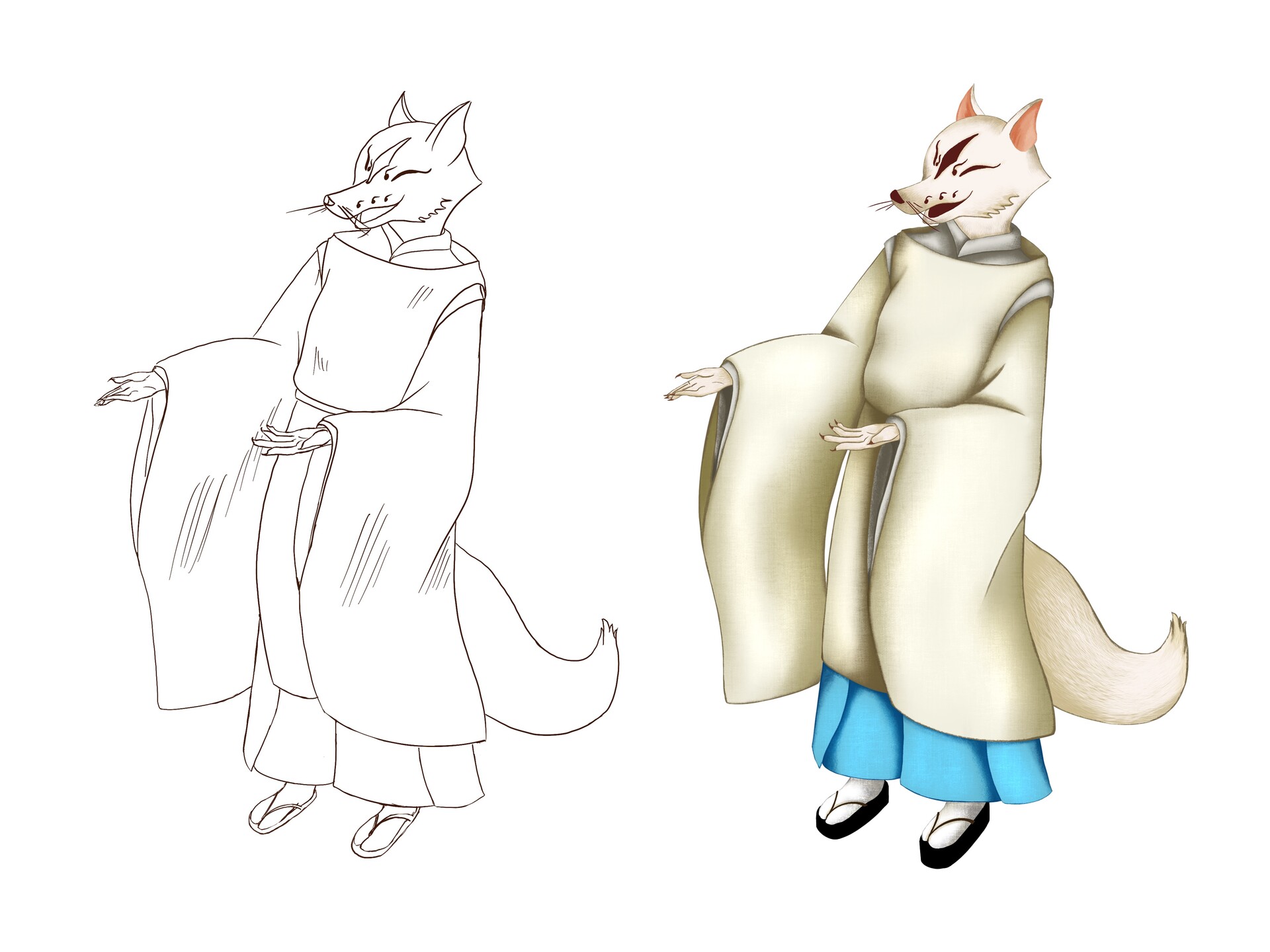 ArtStation - Japanese Shinto fox