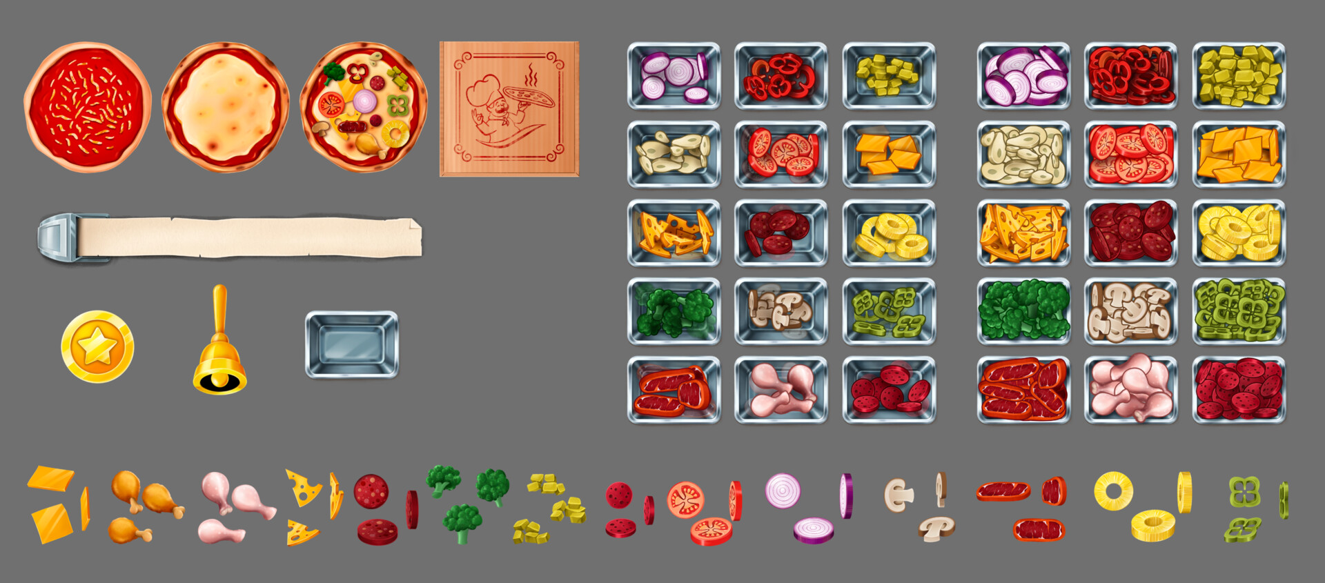 ArtStation - Pizza Game - Items