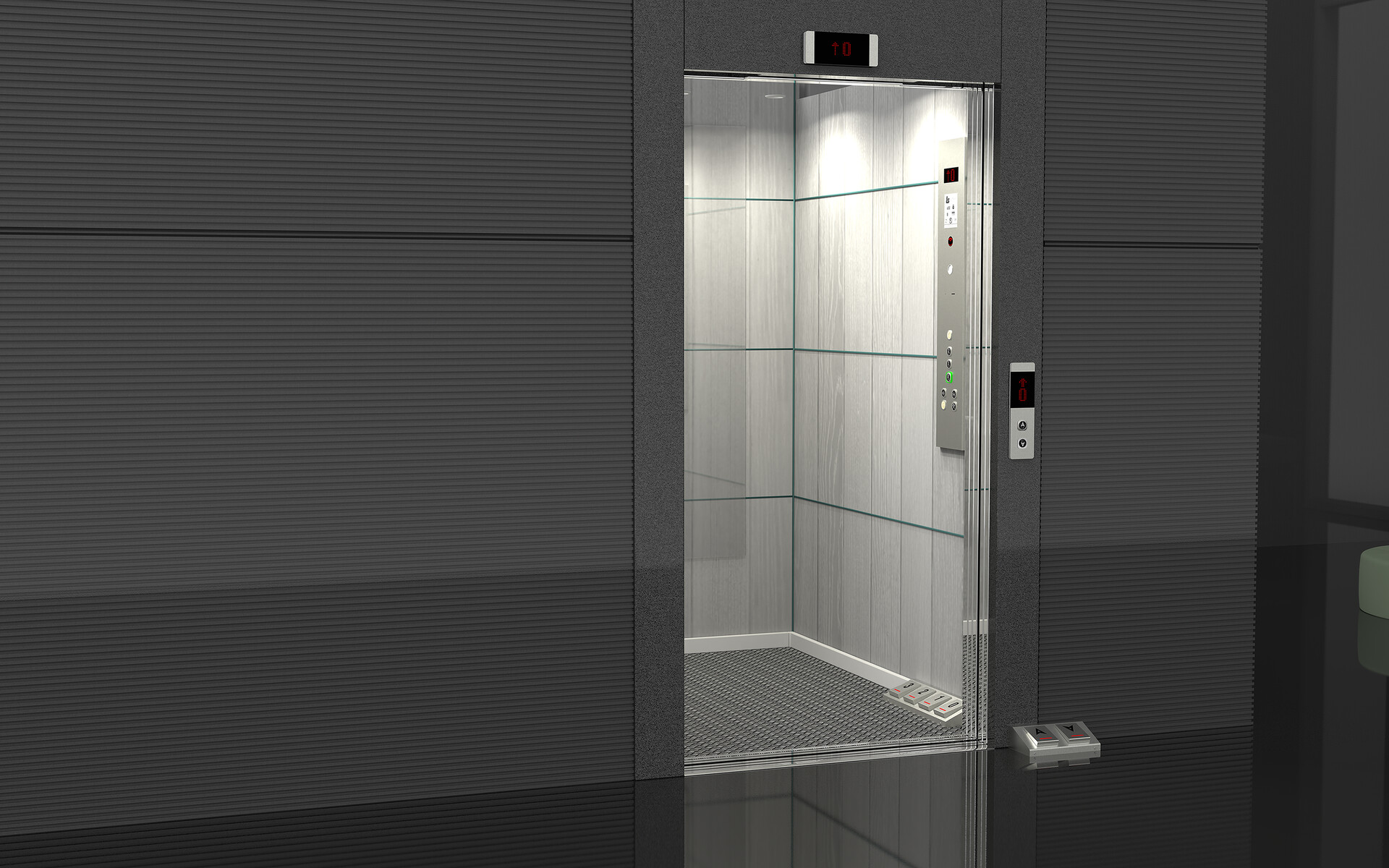 ArtStation - Elevator pedal lift industrial design