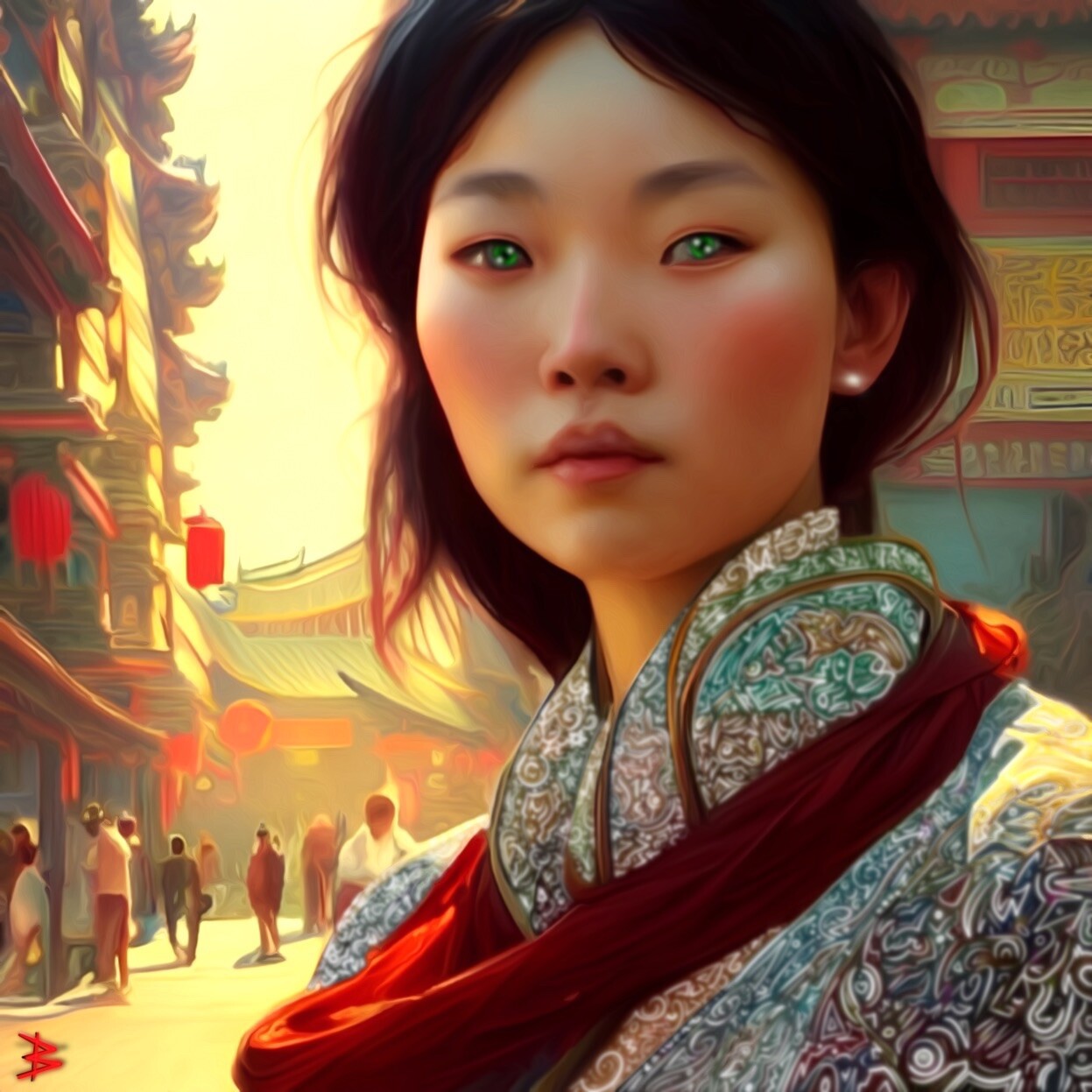 ArtStation - Concept Art of futuristic character in old era China