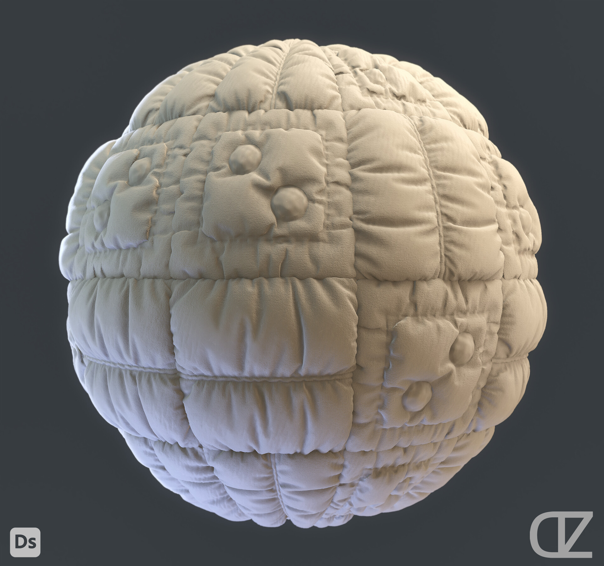 ArtStation - PBR - PADDED WALL / CELING - 4K MATERIAL