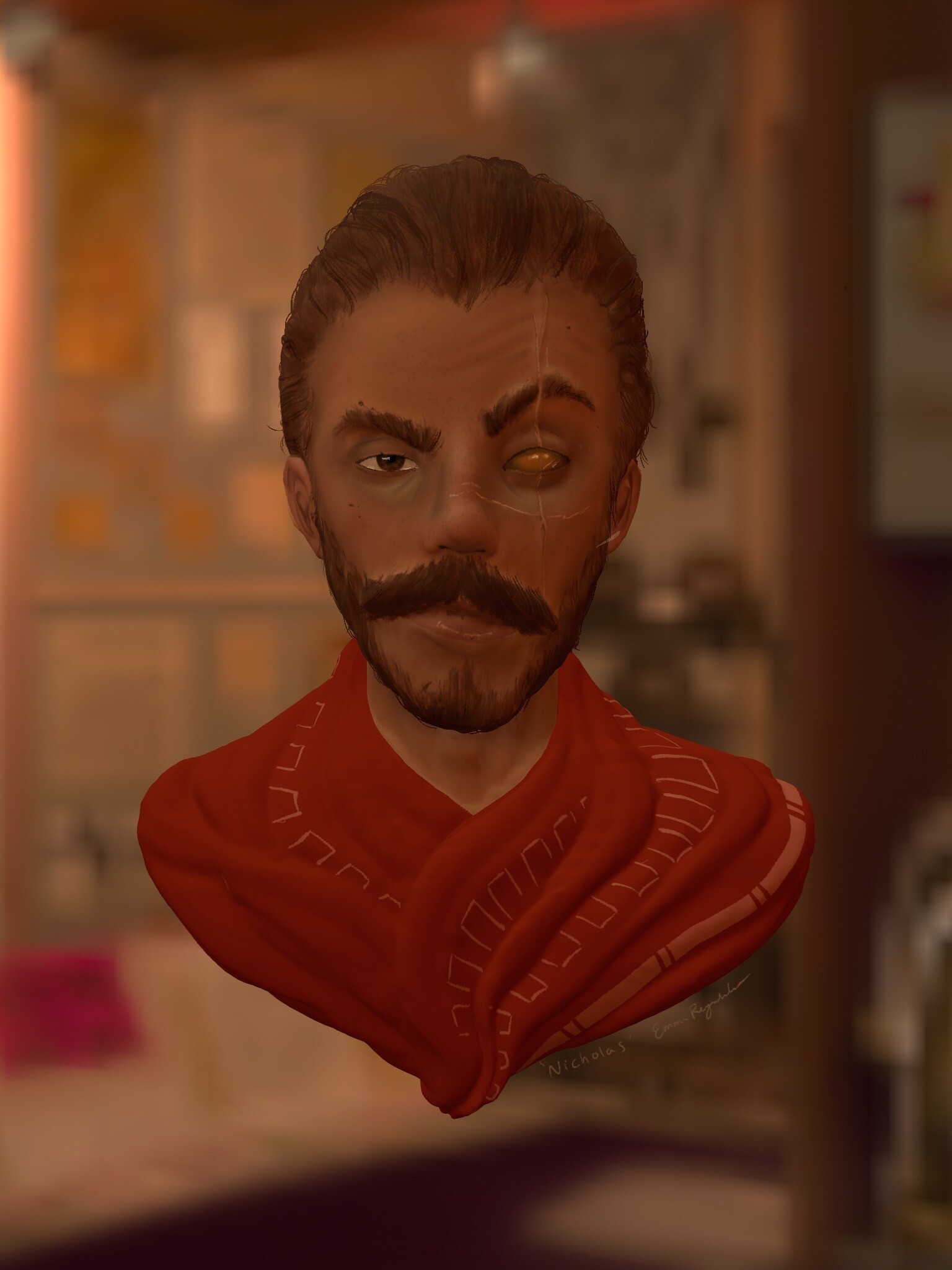 ArtStation - 'Nicholas' 3D model with substance paint