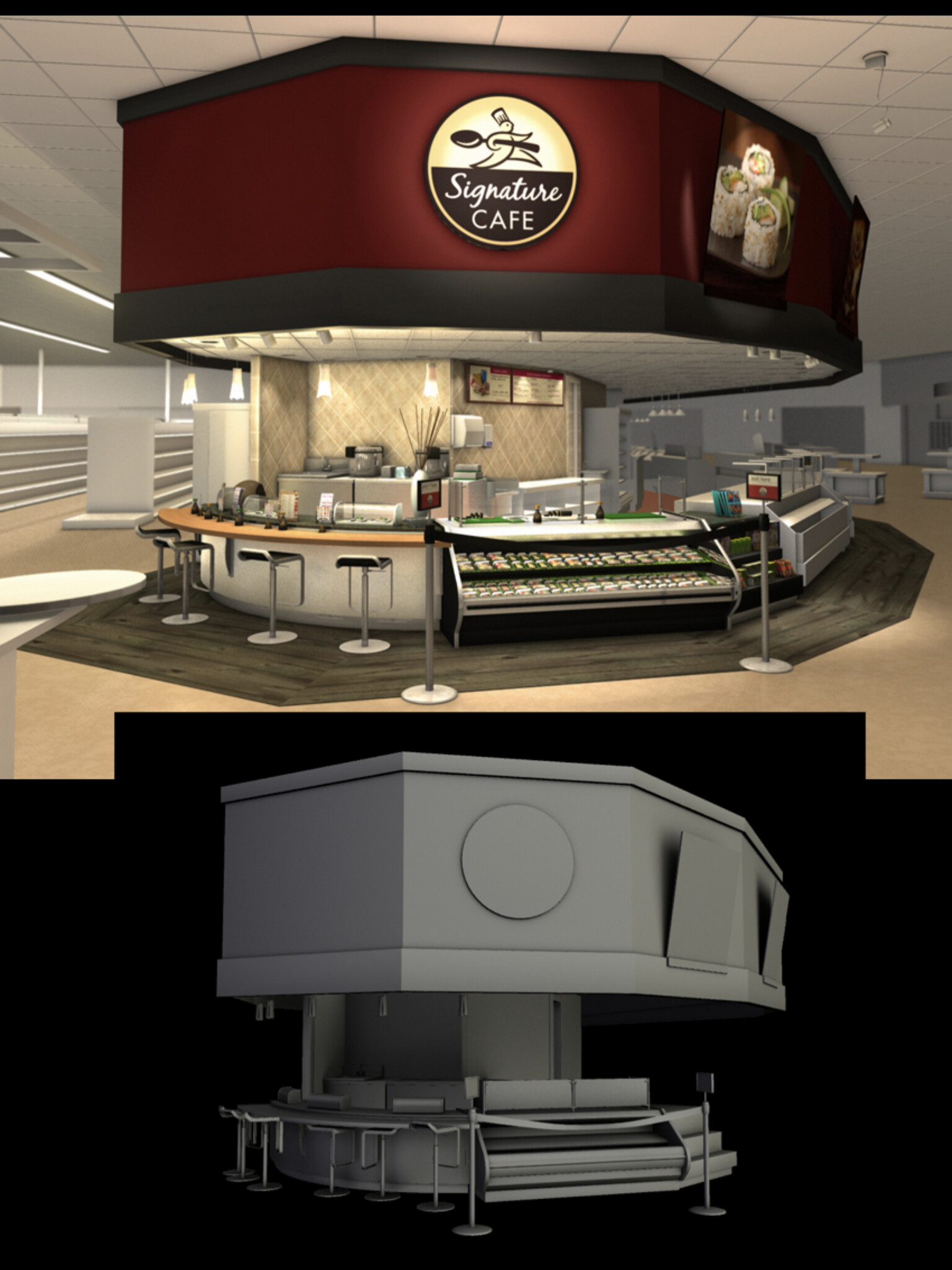 ArtStation - Grocery Deli Visualization