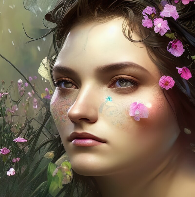 ArtStation - Flowers Forever Portrait 2D Art#3