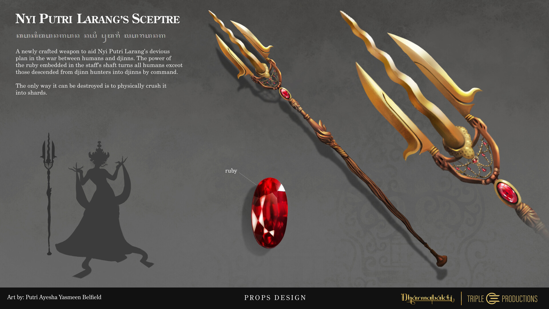 ArtStation - Prop Design- Nyi Putri Larang's Sceptre