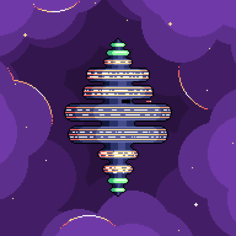 Dávid Filus - Space hotel pixel artwork