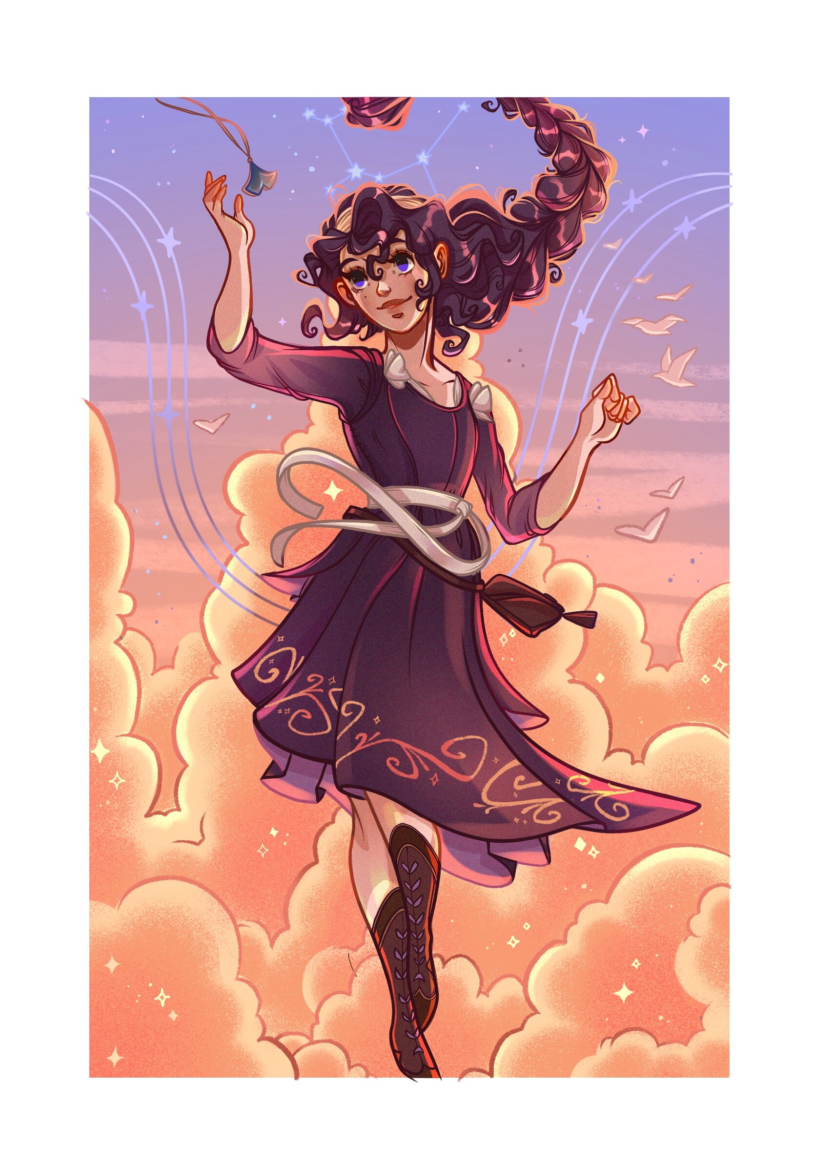 ArtStation - Elva above the Clouds | Fanart for ElizaStarkArt