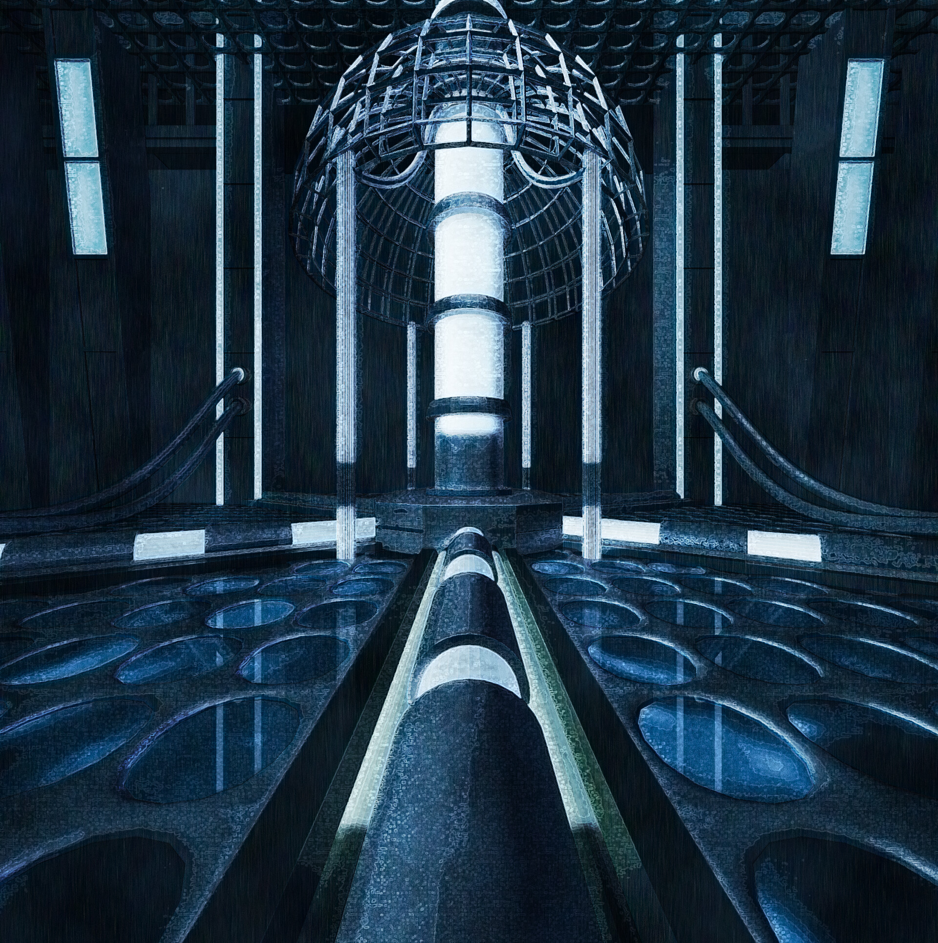 ArtStation - futuristic electric power plant.