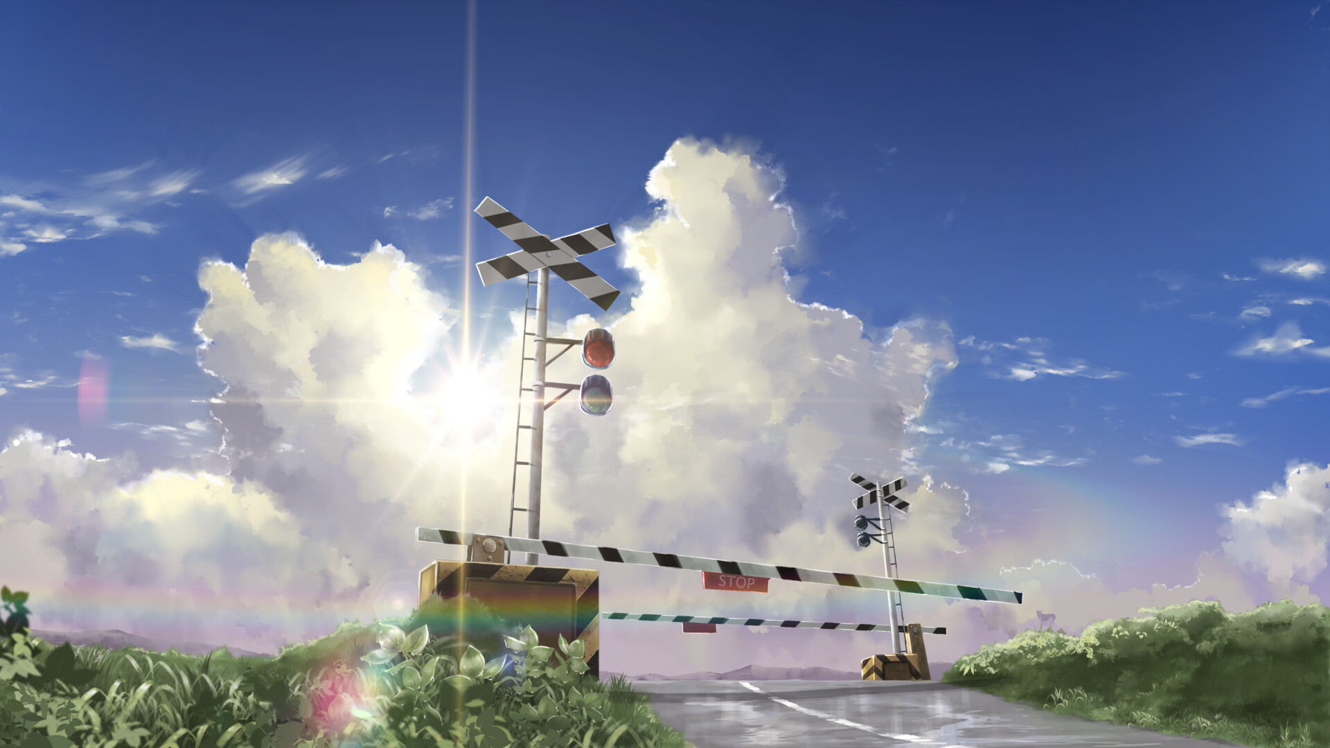 ArtStation - Railroad Crossing - Background Art