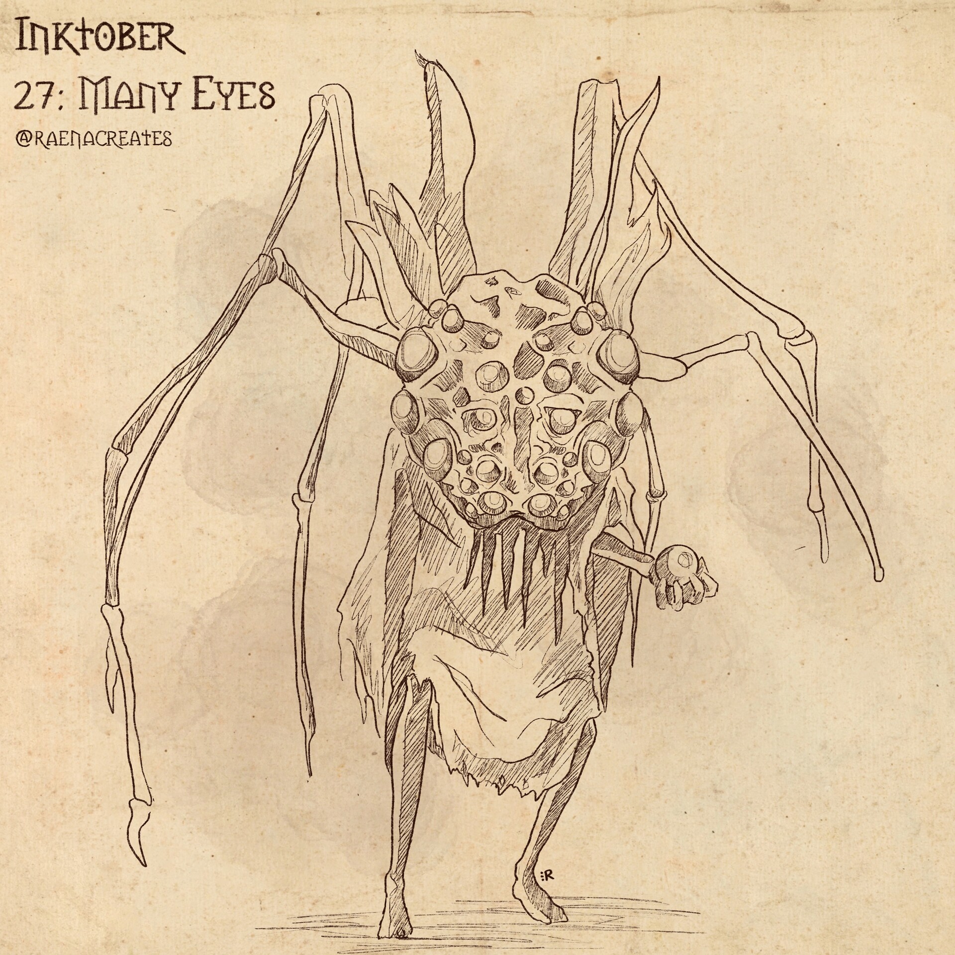 ArtStation - Inktober 27 - Many Eyes