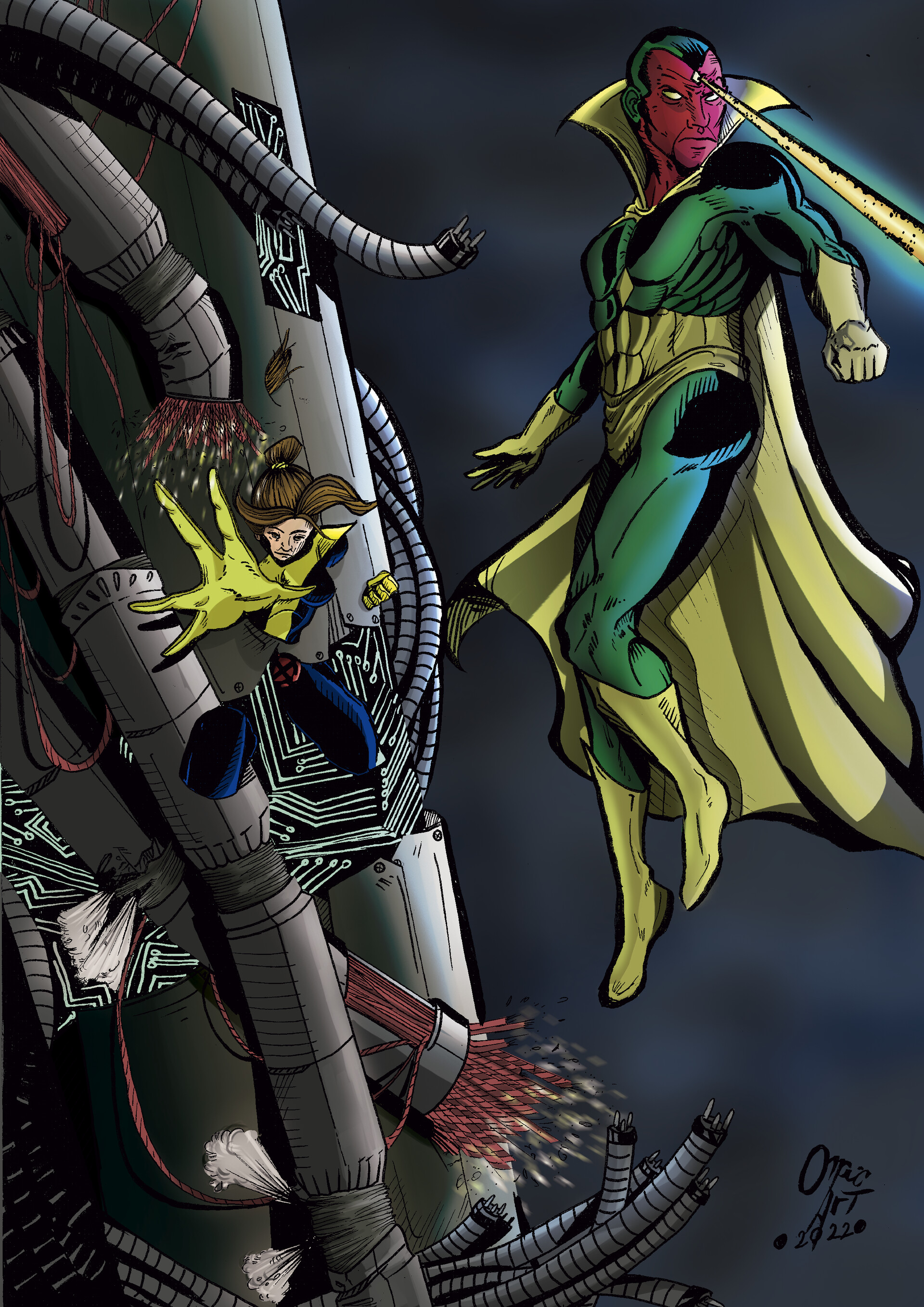 ArtStation - Vision and Shadowcat - Crossover