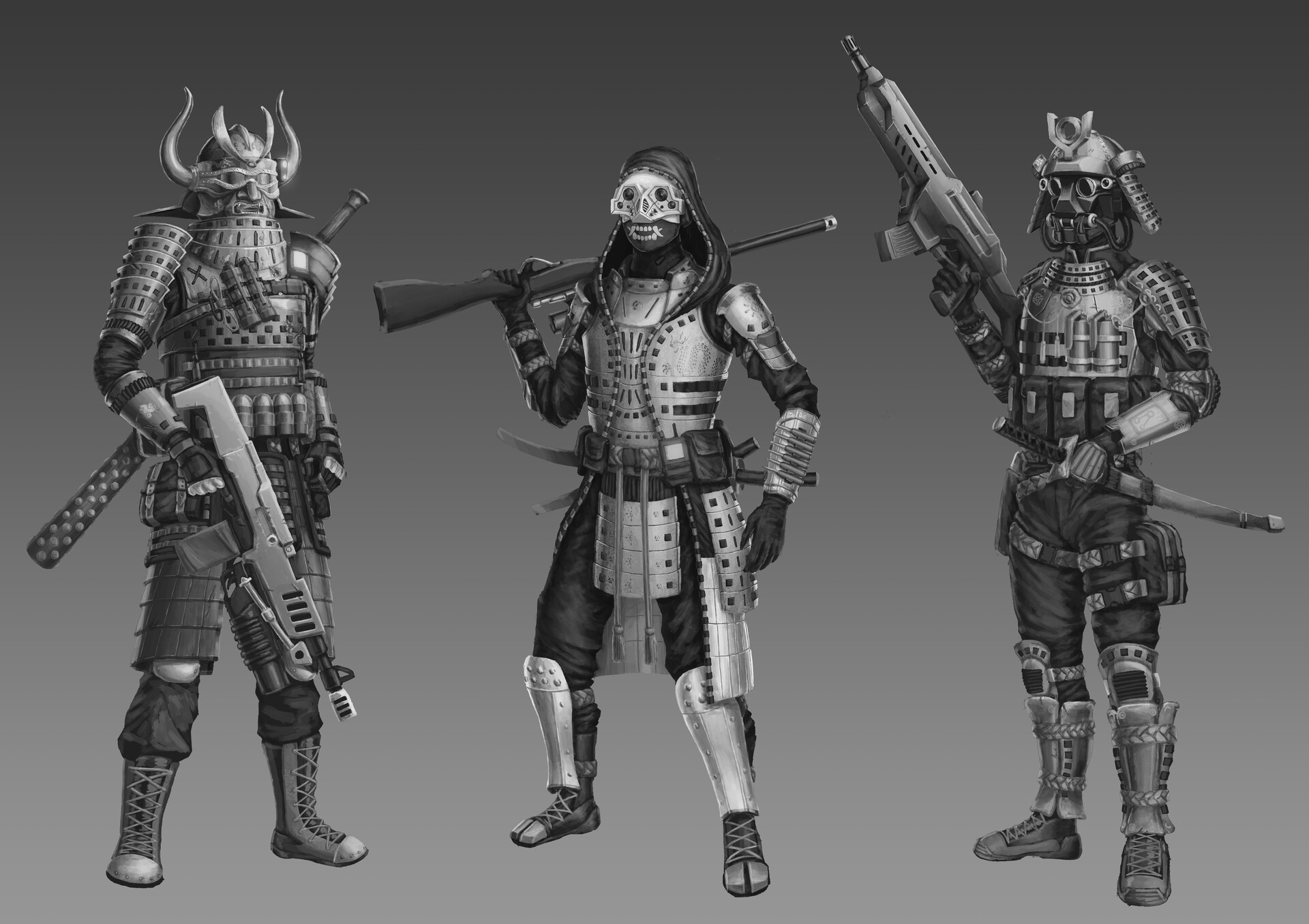 Samurai Konzept Der Zukunft