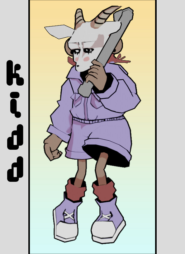 ArtStation - Kidd: Low-poly 3d model for VRChat