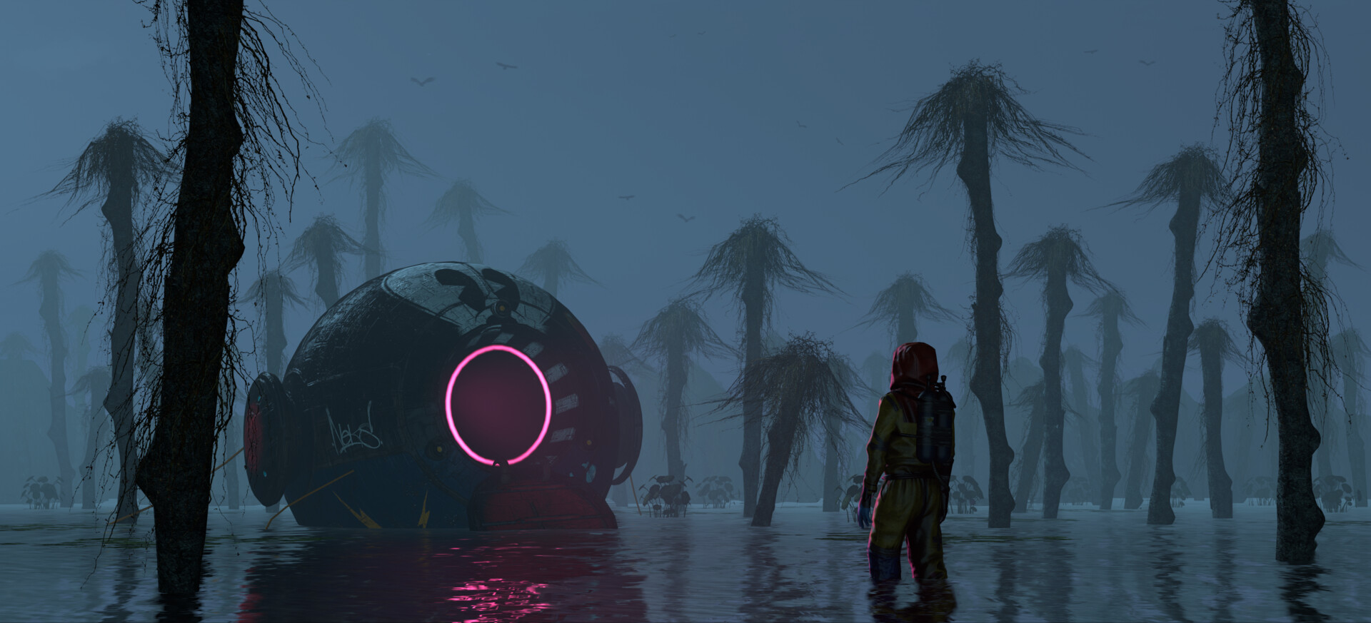 ArtStation - You find an exit out of the treacherous swamp.