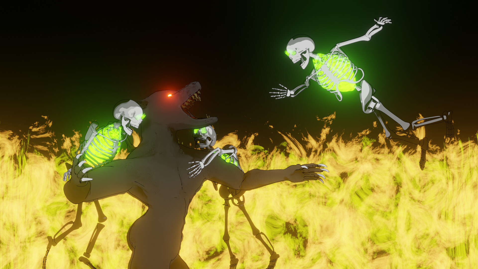 ArtStation - Wolf and Undead